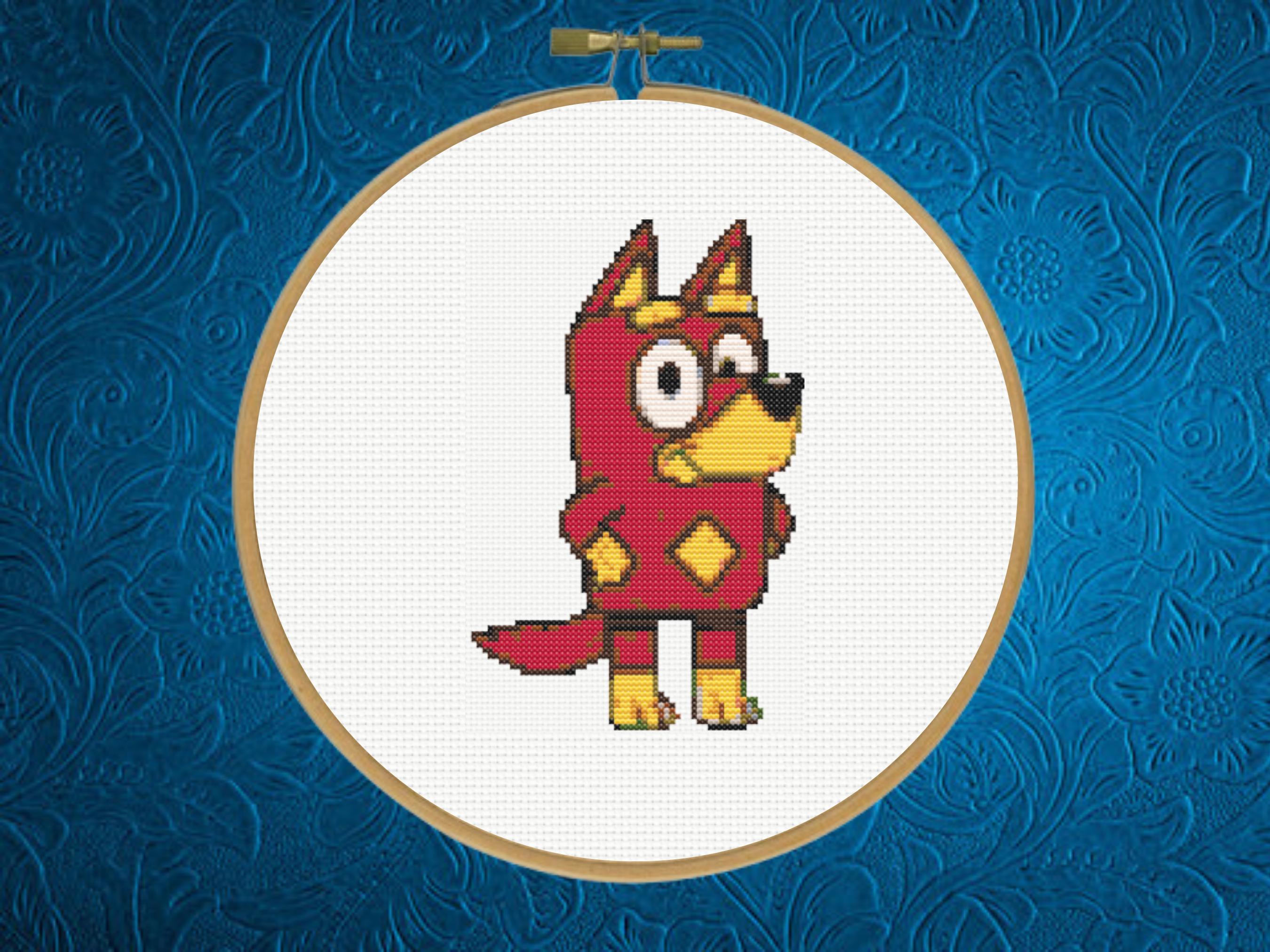 Blue Dog Cross Stitch Pattern, Blue Dog Firends Cross Stitch Pattern ...
