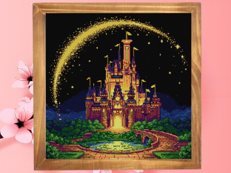 Princess Castle Cross Stitch Pattern, Wonderland Cross Stitch Pattern ...
