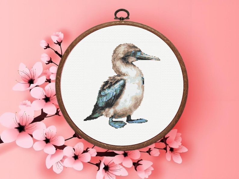 Blue Footed Booby Cross Stitch Pattern, Bird Cross Stitch Pattern ...