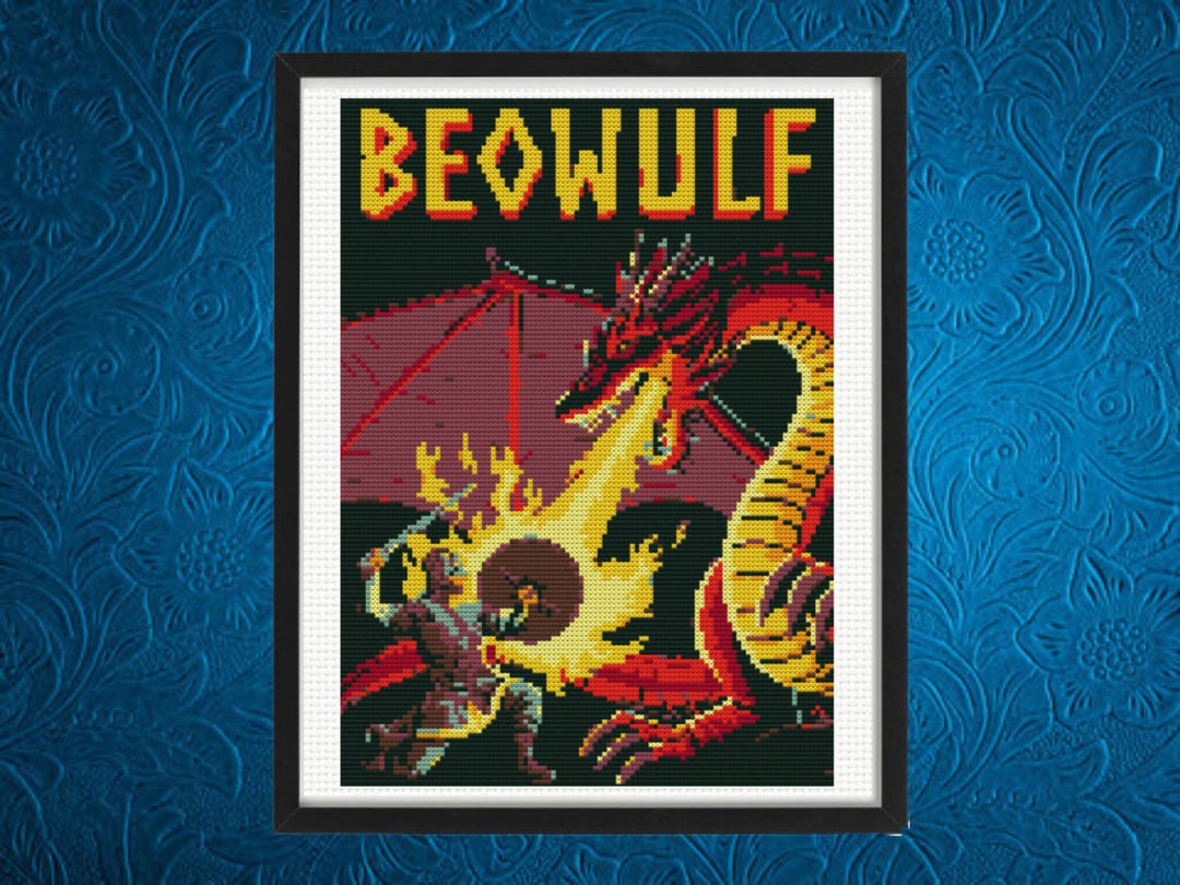 Medieval Cross Stitch Pattern, Dragon Cross Stitch, Knight Cross Stitch ...