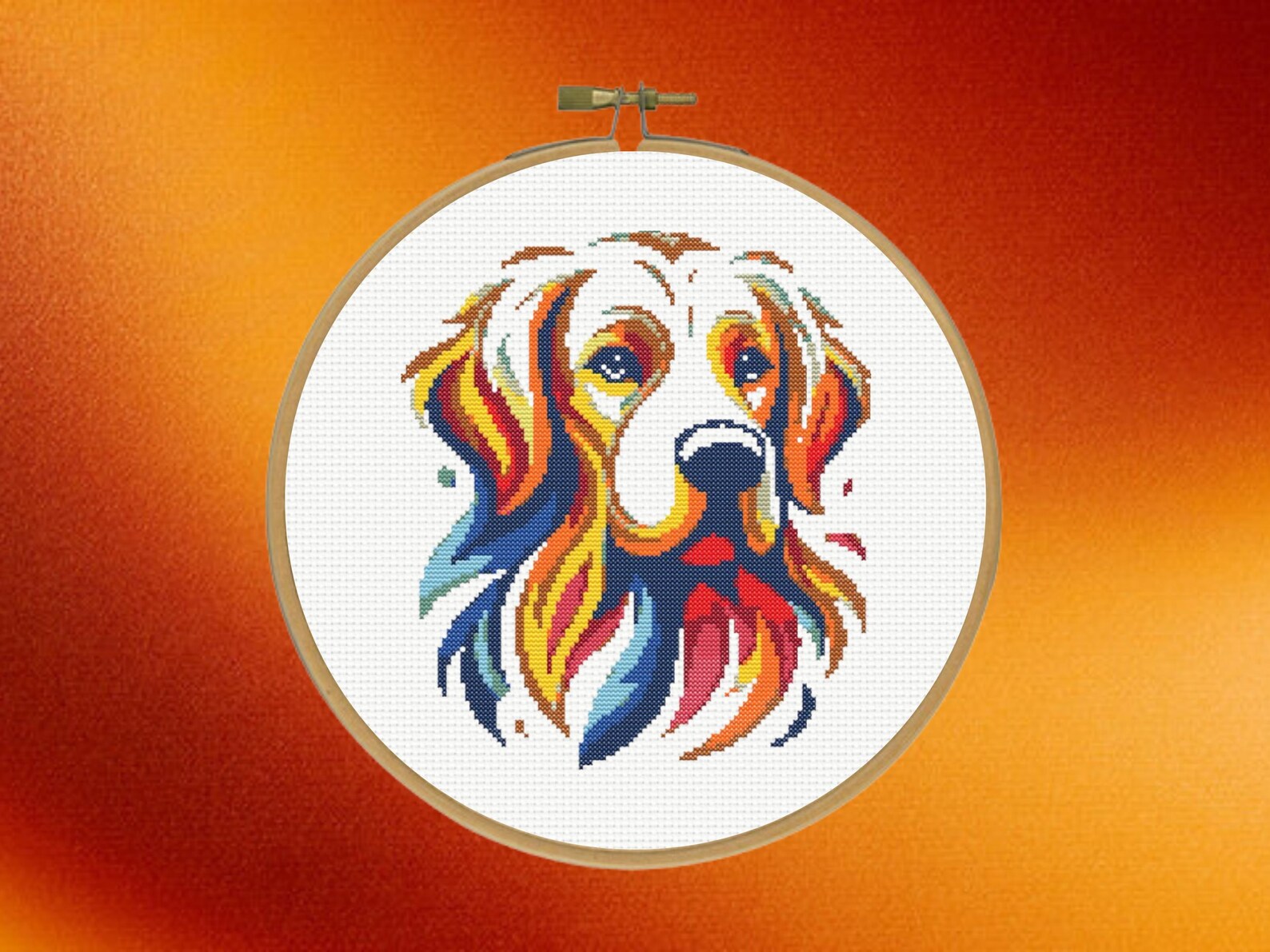 Golden Retriever Cross Stitch Pattern, Dog Cross Stitch Pattern ...