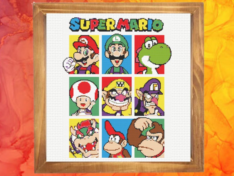 Mario Cross Stitch Pattern, Instant Download - Etsy