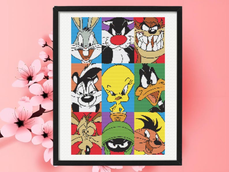 Cartoons Cross Stitch Pattern, Instant Download - Etsy