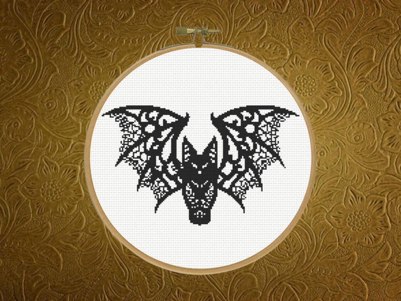 Bat Cross Stitch Pattern, Instant Download - Etsy