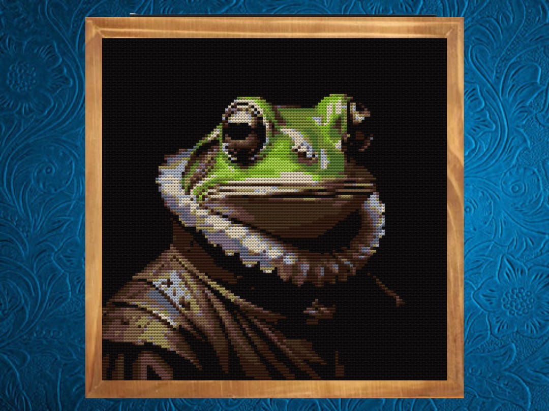 Renaissance Frog Cross Stitch Pattern, Medieval Cross Pattern , Instant ...