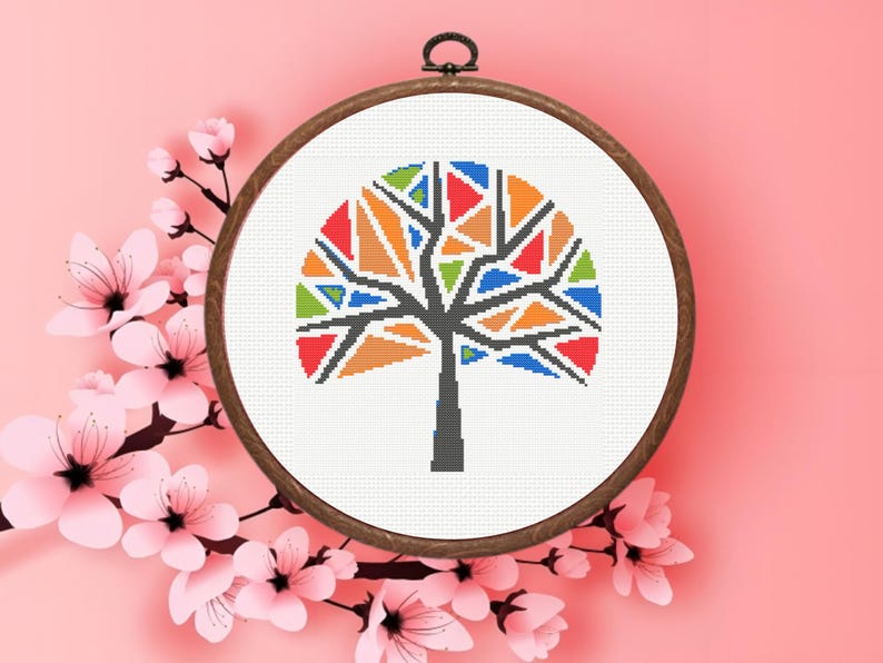 Tree Cross Stitch Pattern, Instant Download - Etsy