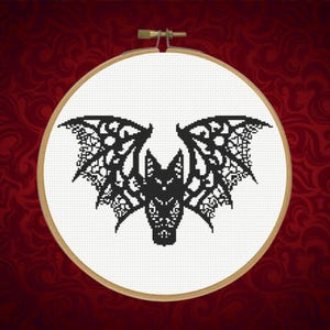 Bat Cross Stitch Pattern, Instant Download - Etsy