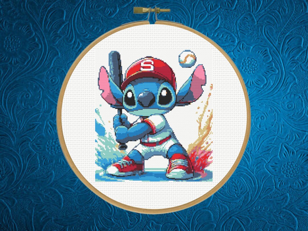 Stitch Cross Stitch Pattern, Stitch Play Baseball Cross Stitch Pattern ...