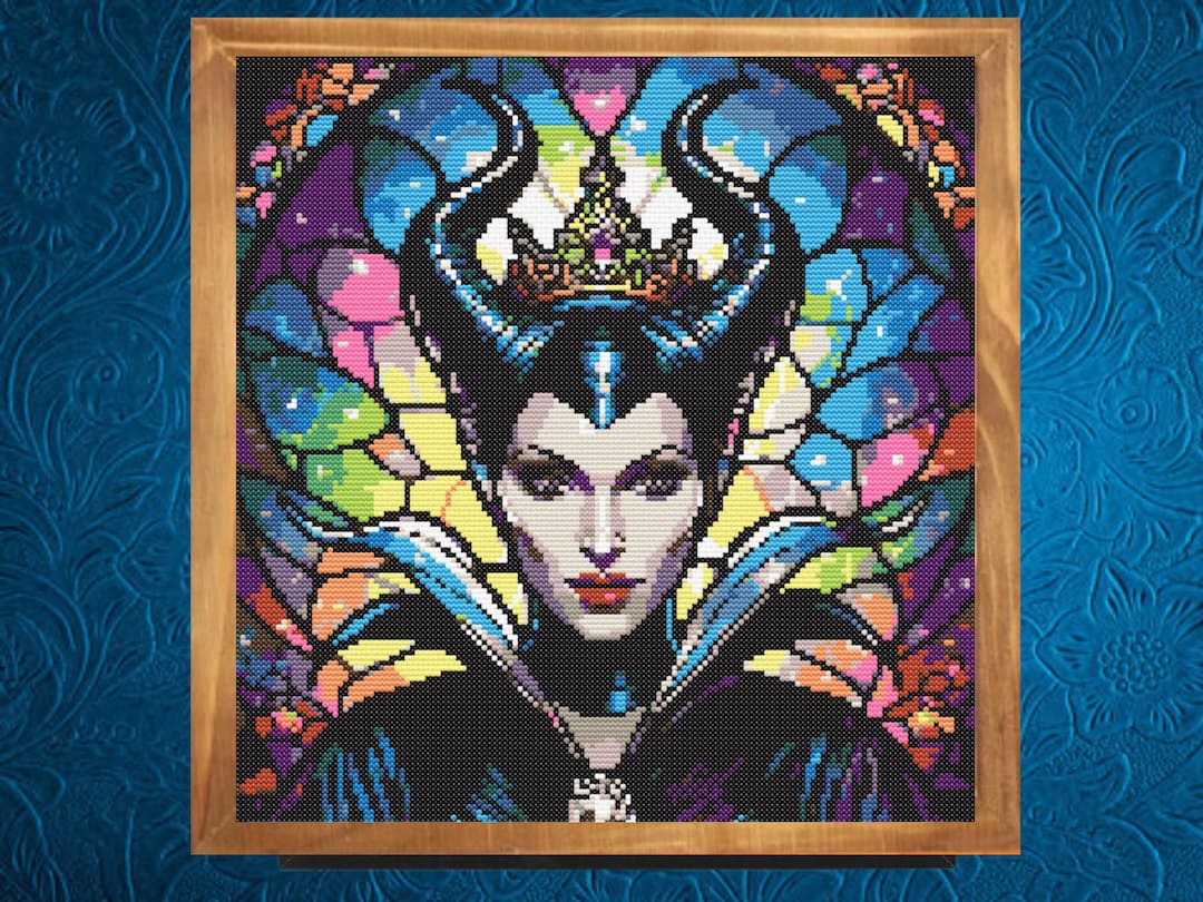 Maleficent Cross Stitch Pattern, Villain Cross Stitch Pattern, Instant ...