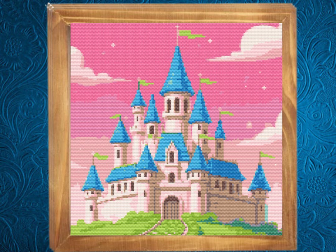 Princess Castle Cross Stitch Pattern, Wonderland Cross Stitch Pattern ...