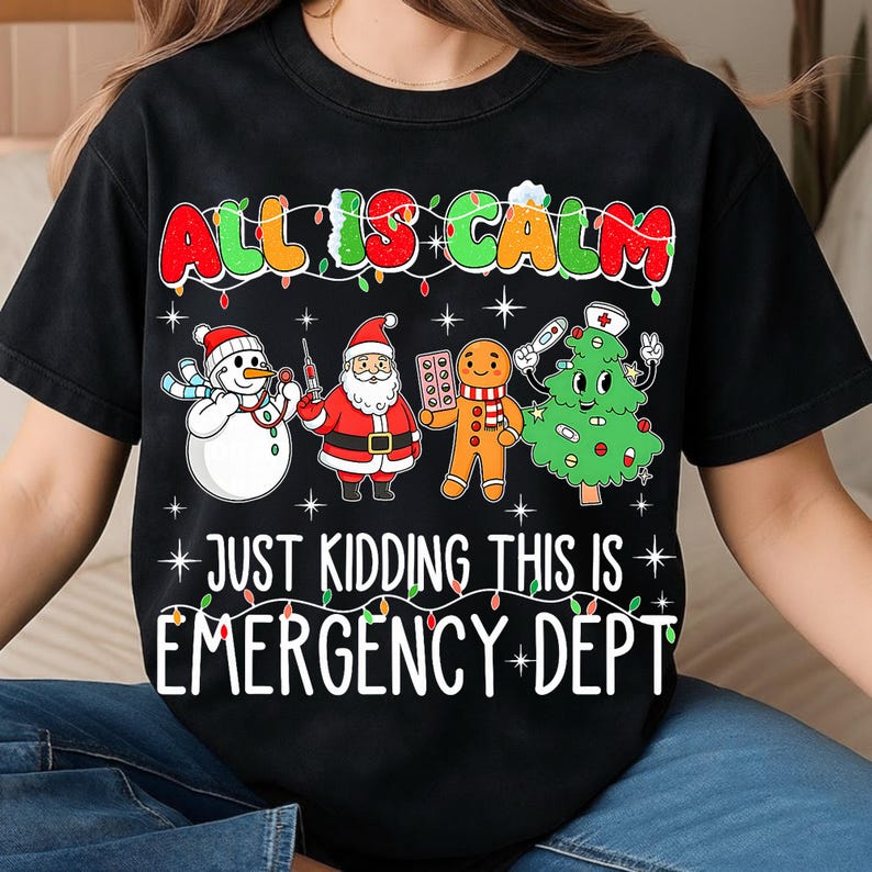 Emergency Department Christmas PNG, ER Nurse Christmas Design, Holiday ...