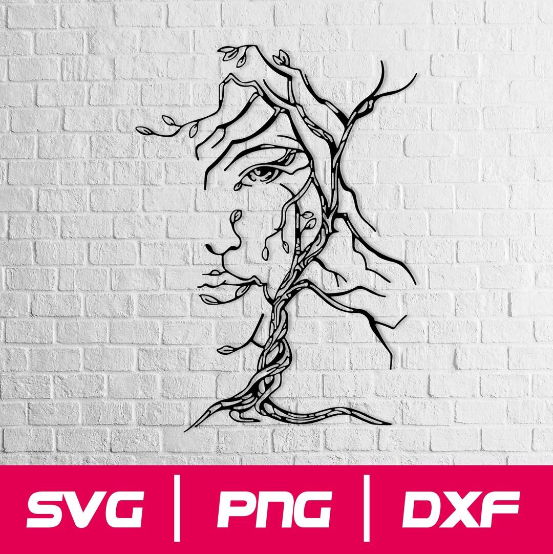 Tree Woman Svg Cut File, Woman Dxf Files, Plasma Cut File, Wall Art Dxf ...