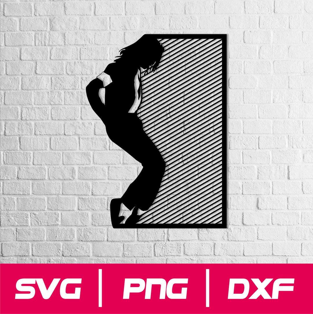 Michael Jackson Svg Cut File, Famous Dxf Files, Singer Cut File, Wall ...