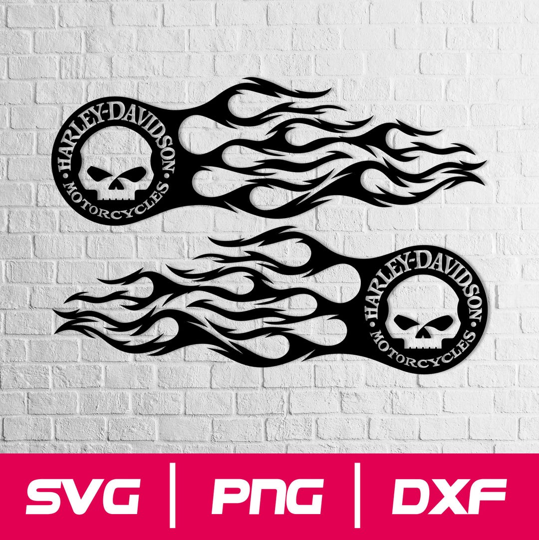 Harley Davidson Svg Cut File, Motor Dxf Files, Plasma Cut File, Wall ...