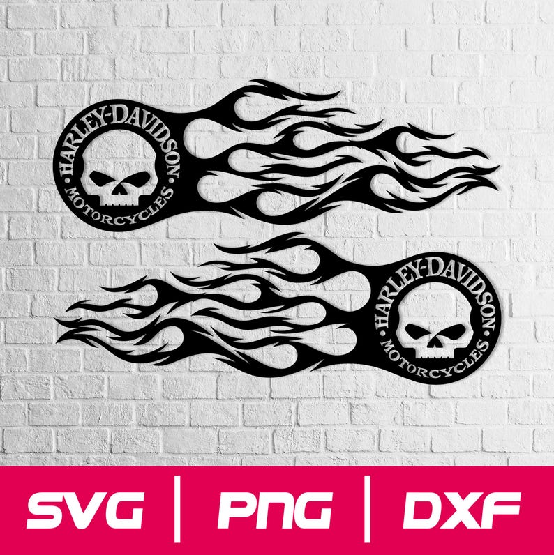 Harley Davidson Svg Cut File, Motor Dxf Files, Plasma Cut File, Wall ...