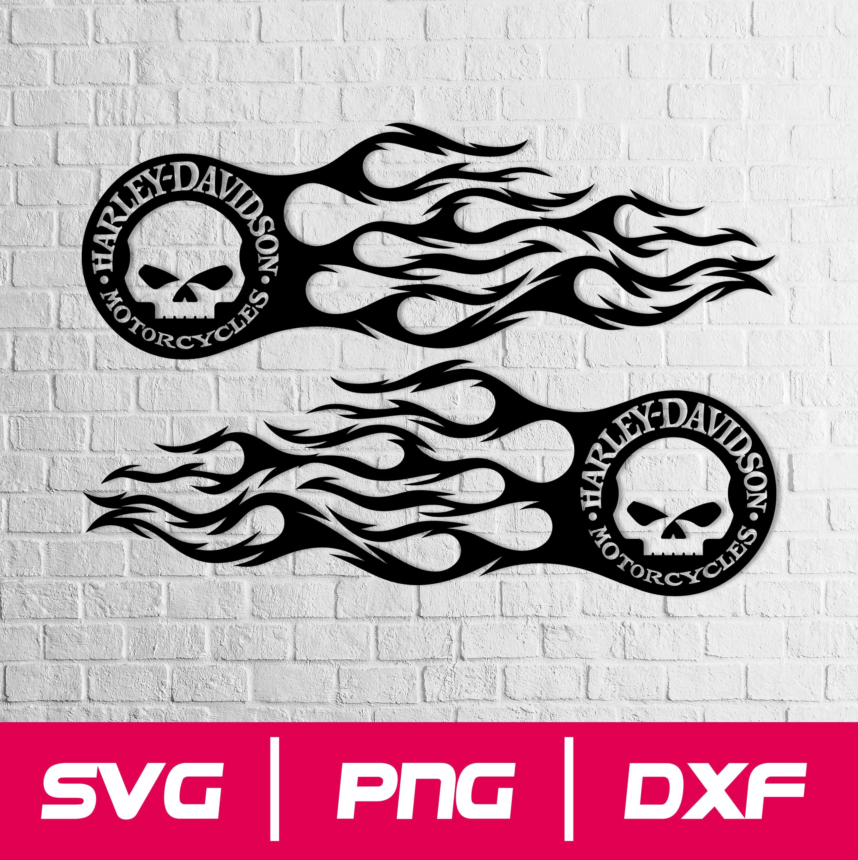 Harley Davidson Svg Cut File, Motor Dxf Files, Plasma Cut File, Wall ...