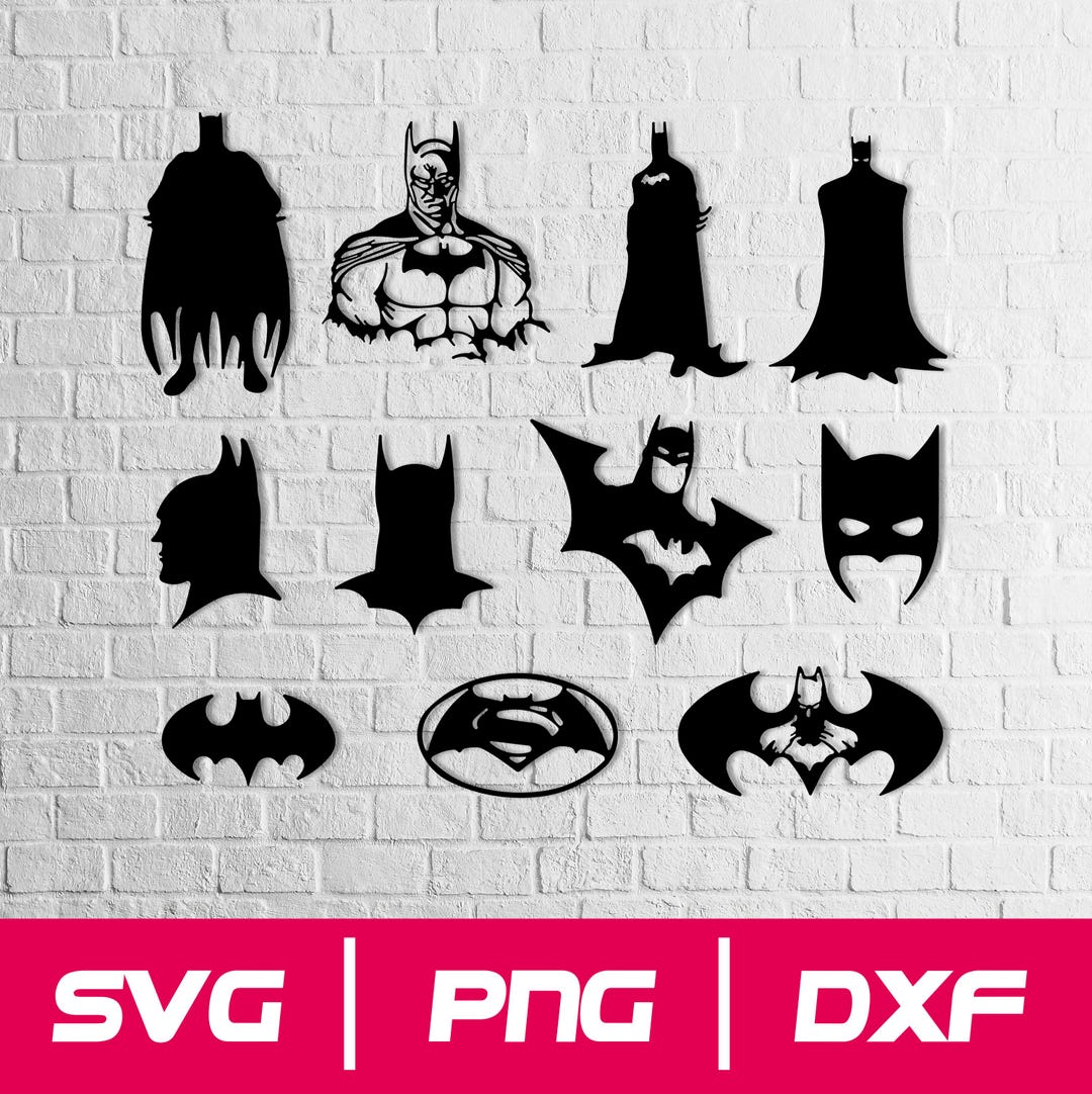 Batman Svg Cut File, Hero Dxf Files, Plasma Cut File, Wall Art Dxf ...