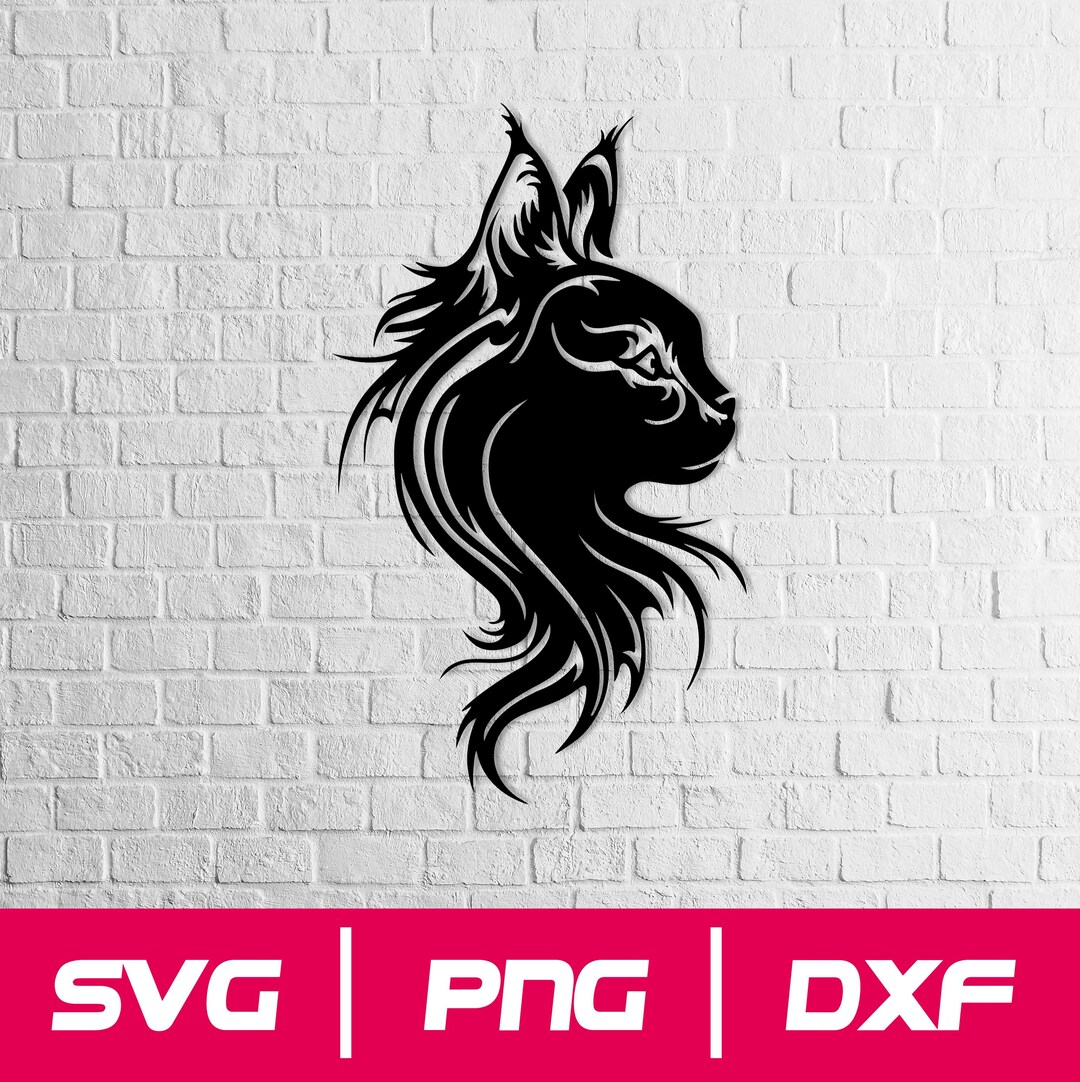 Cat Svg Cut File, Animal Dxf Files, Plasma Cut File, Wall Art Dxf ...