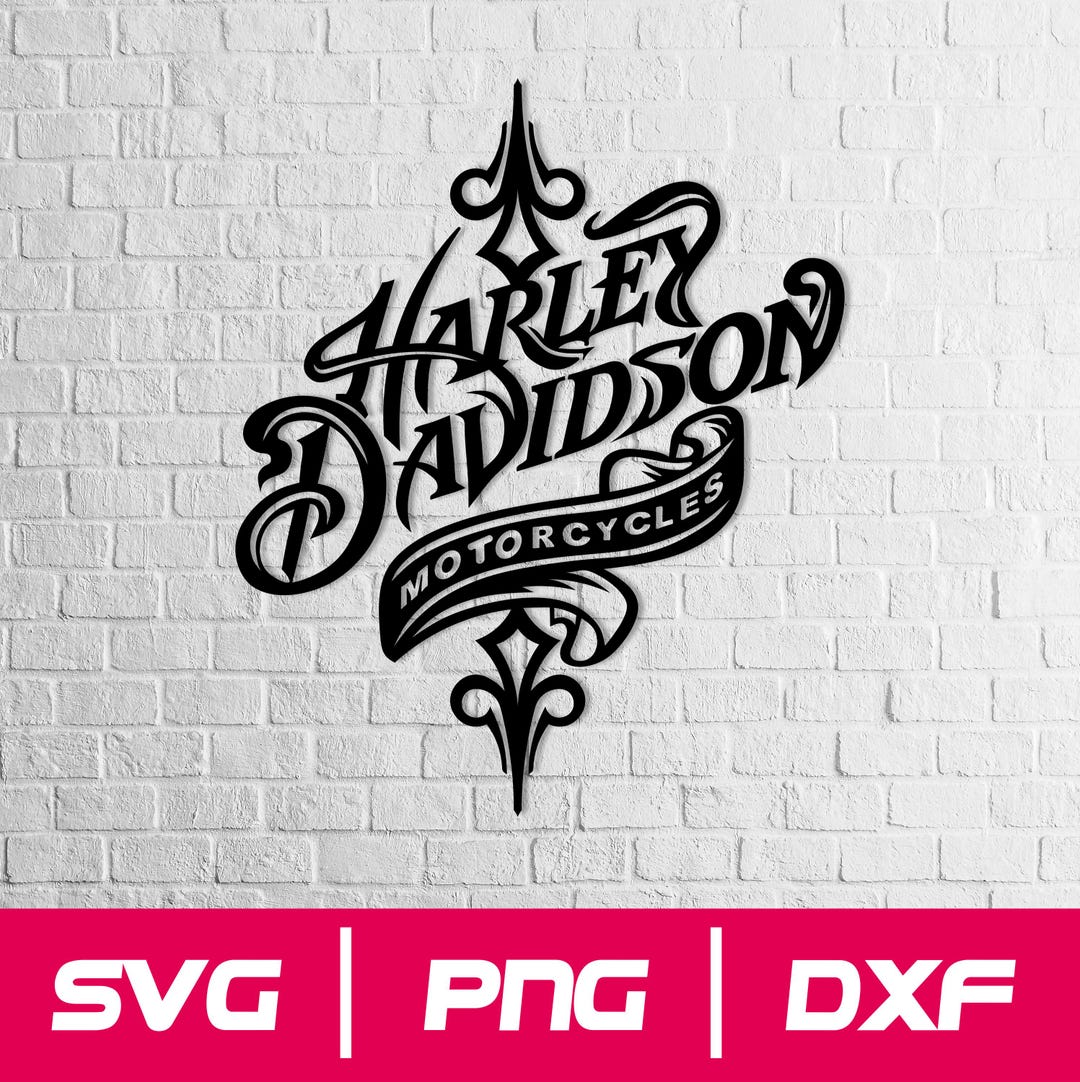 Harley Davidson Svg Cut File, Motor Dxf Files, Plasma Cut File, Wall ...