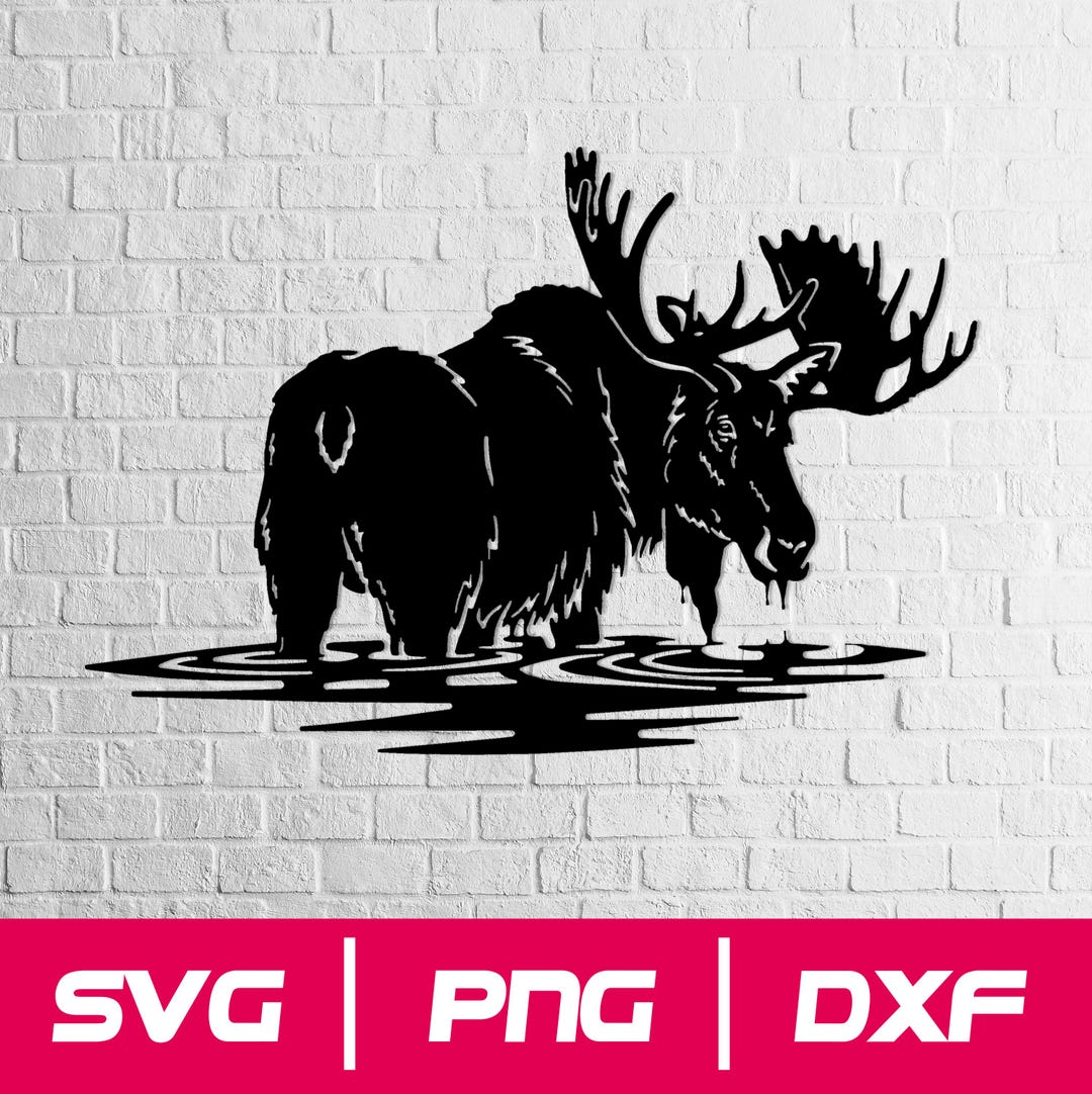 Moose Svg Cut File, Animal Dxf Files, Deer Cut File, Wall Art Dxf ...