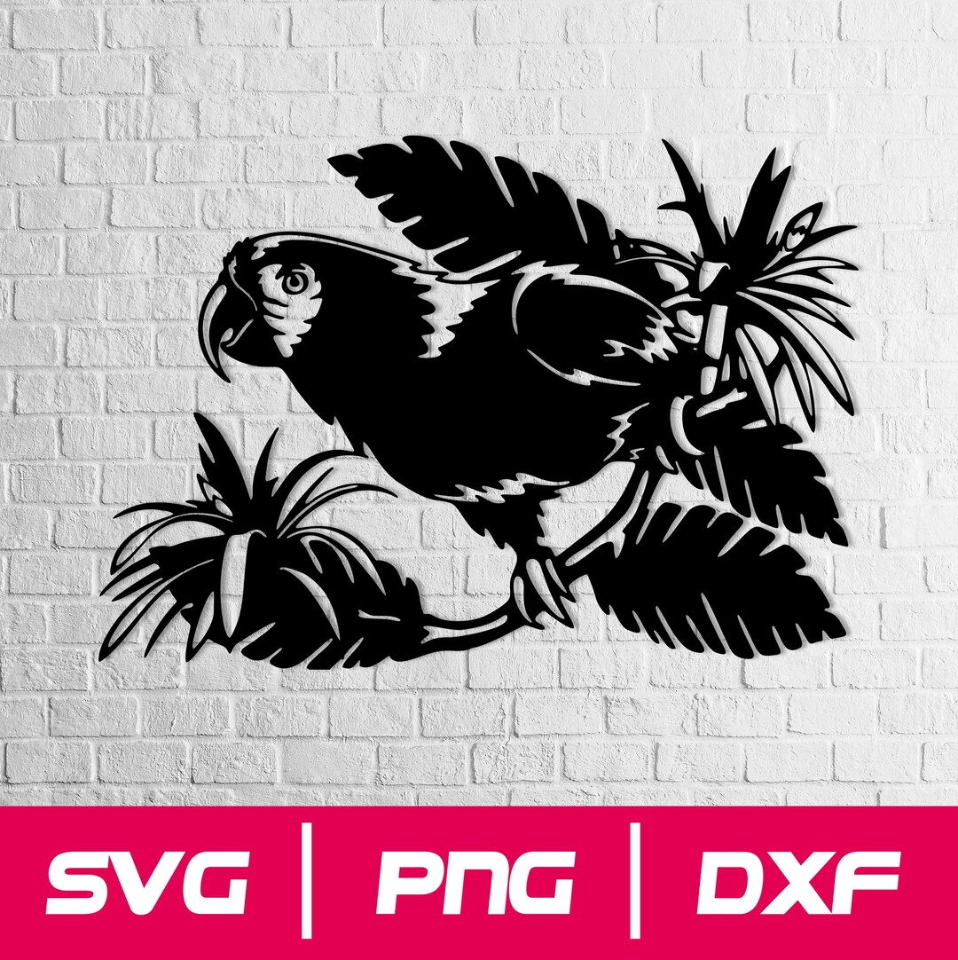 Parrot Svg Cut File, Animal Dxf Files, Plasma Cut File, Wall Art Dxf ...