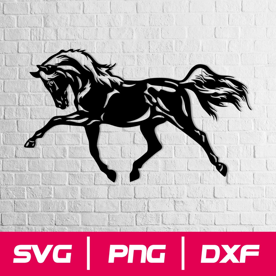 Horse Svg Cut File, Animal Dxf Files, Plasma Cut File, Wall Art Dxf ...