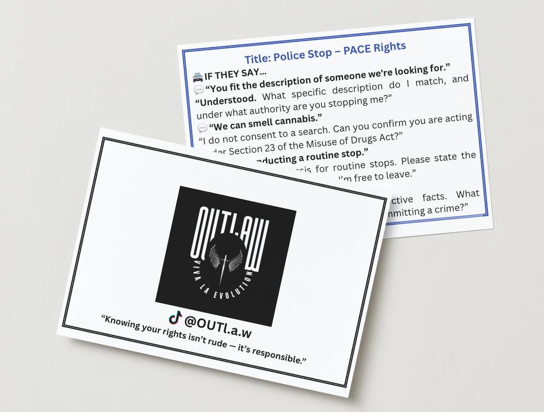 Justice Deck – Know Your Rights | Legal Script Cards - Etsy