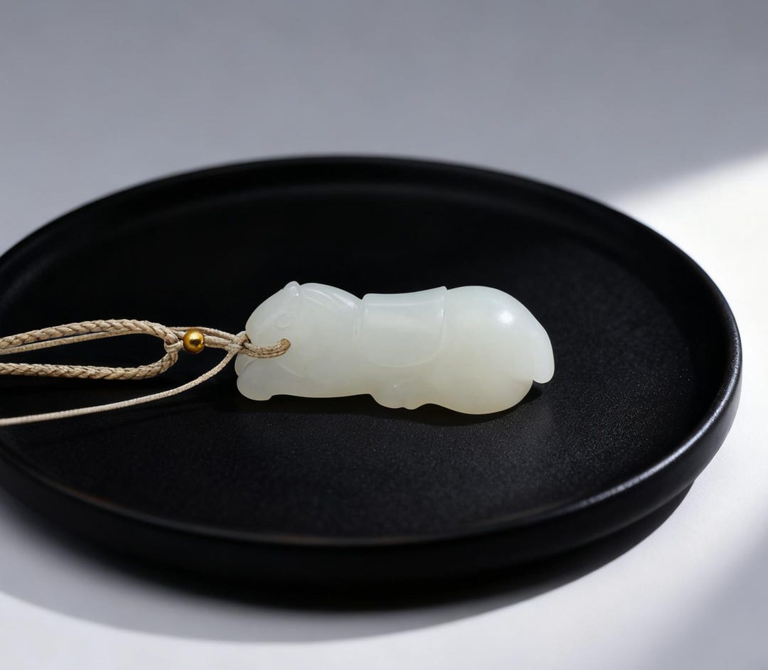 Nephrite Jade Horse Pendant, Hand-carved Tang Dynasty Talisman - Etsy