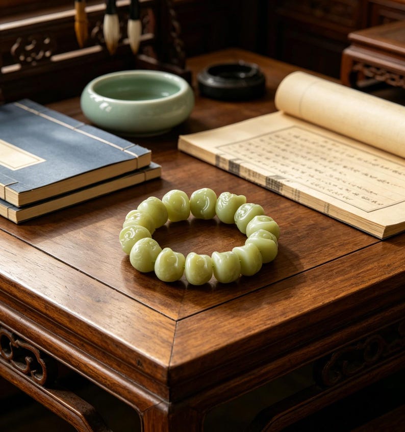 Natural Nephrite Jade Lion Dance Bracelet – Hand-carved Awakening Lion ...