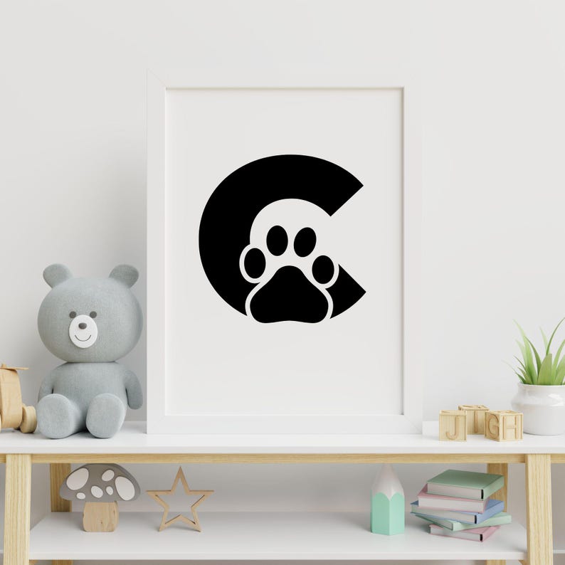 Paw Print Alphabet SVG - Custom Letter Design (digital Download) - Etsy