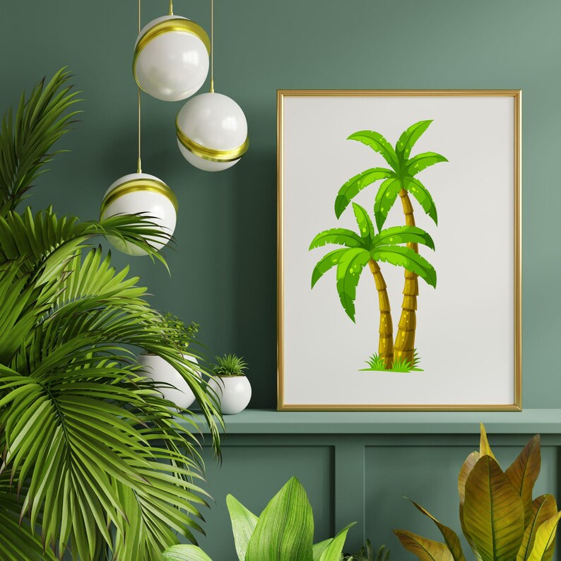 Palm Tree SVG Bundle, Tropical Clipart (digital Download) - Etsy