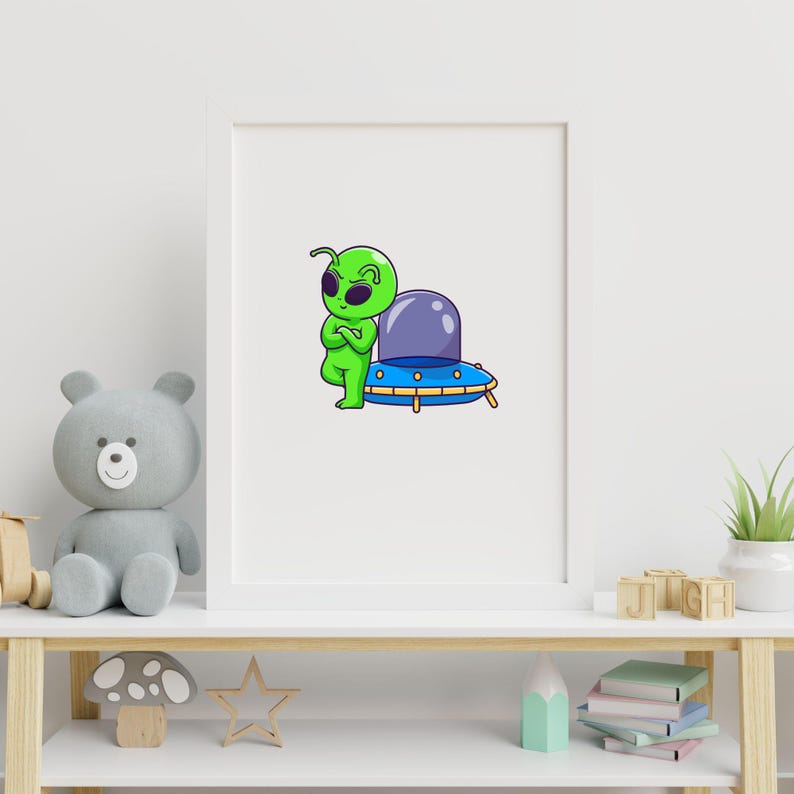 Kawaii Alien Clipart Bundle: Outer Space SVG, PNG (digital Download) - Etsy