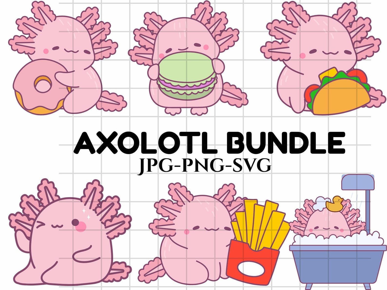 AXOLOTLS SVG PNG\ Axolotl Digital Png\ Axolotl Art\ Salamander Svg ...
