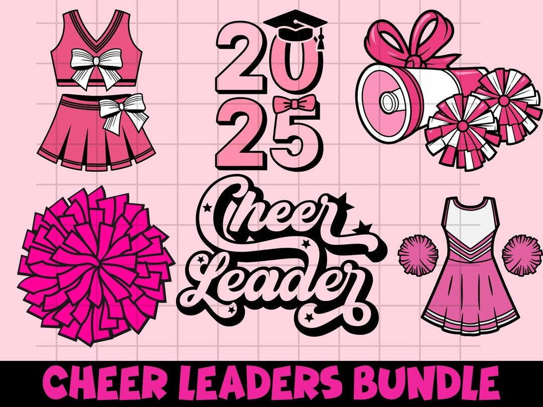 Pink Cheerleader Clipart\ Vector Pom Pom\ Sport\ Cheerleader PNG\ Cute ...