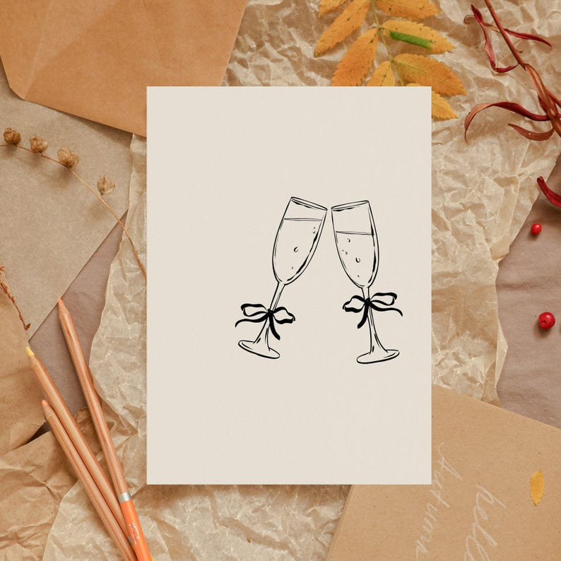 Champagne Toast SVG Clipart, Celebration Cut File (digital Download) - Etsy