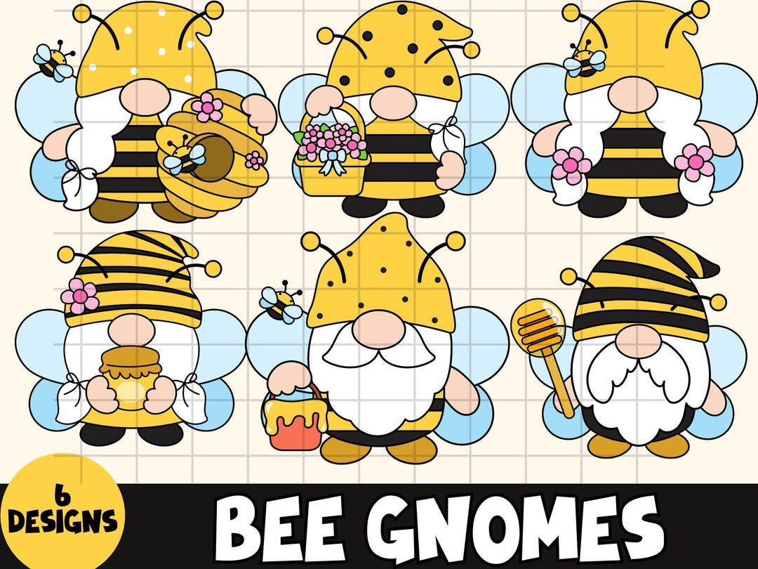 Bumble Bee Gnome Bundle Svg\ Honey SVG\ Bee Gnomes Svg\ Gloworge Svg ...