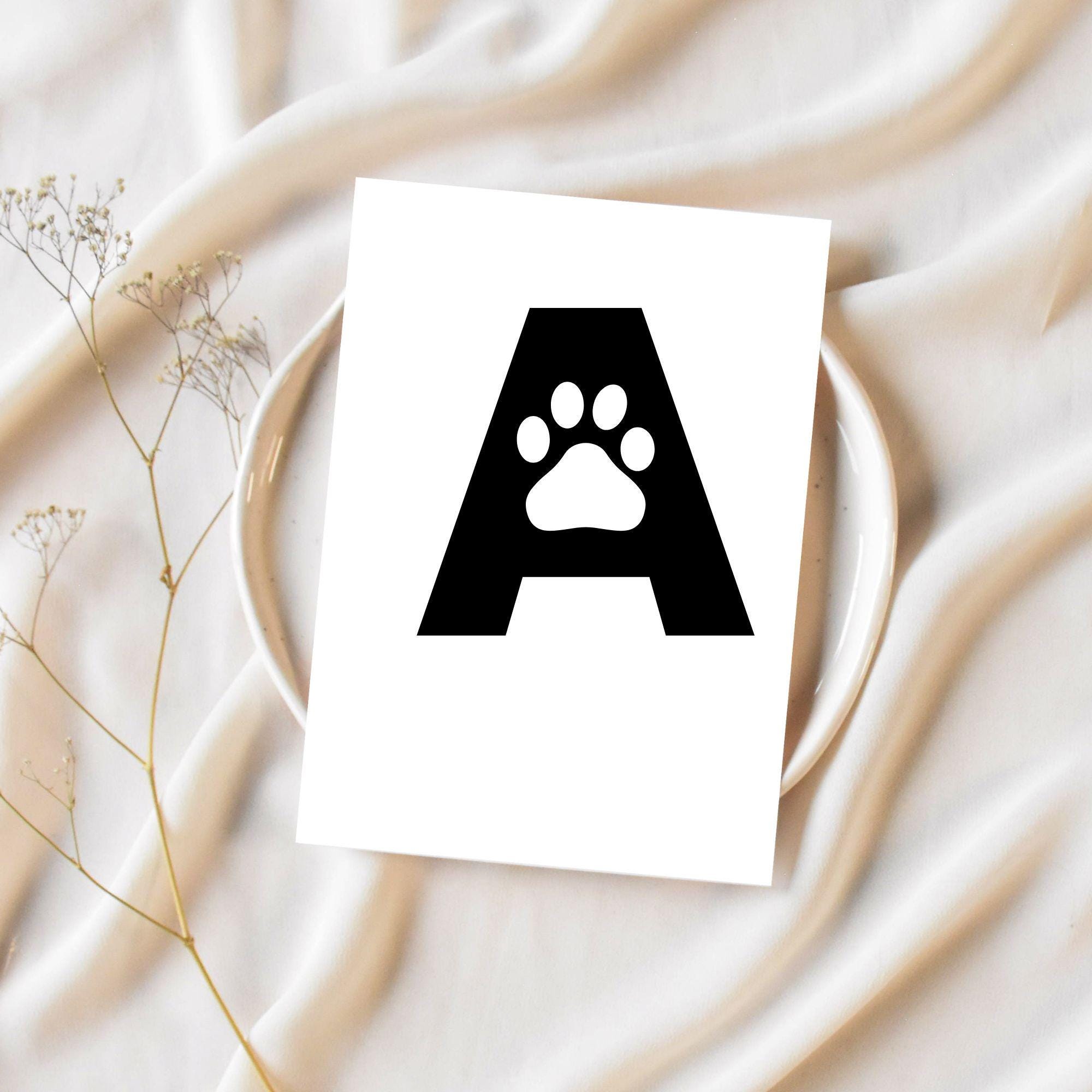 Paw Print Alphabet SVG - Custom Letter Design (digital Download) - Etsy