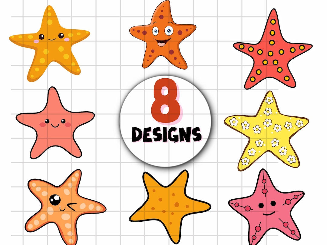 Cute Starfish Svg\starfish SVG File\ Cute Stars Clipart\ Under the Sea ...