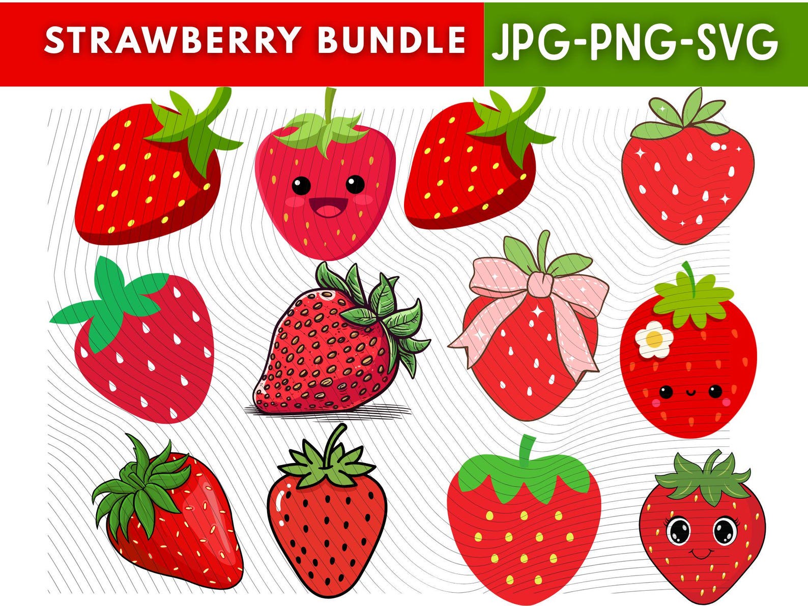 Strawberry Svg Bundle, Strawberry Png, Strawberry Clipart, Strawberry ...
