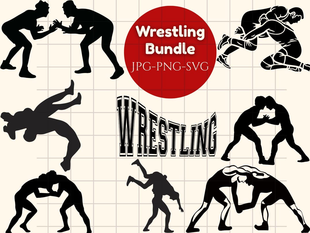 Wrestling SVG Clipart Bundle, Wrestler Silhouette (digital Download) - Etsy
