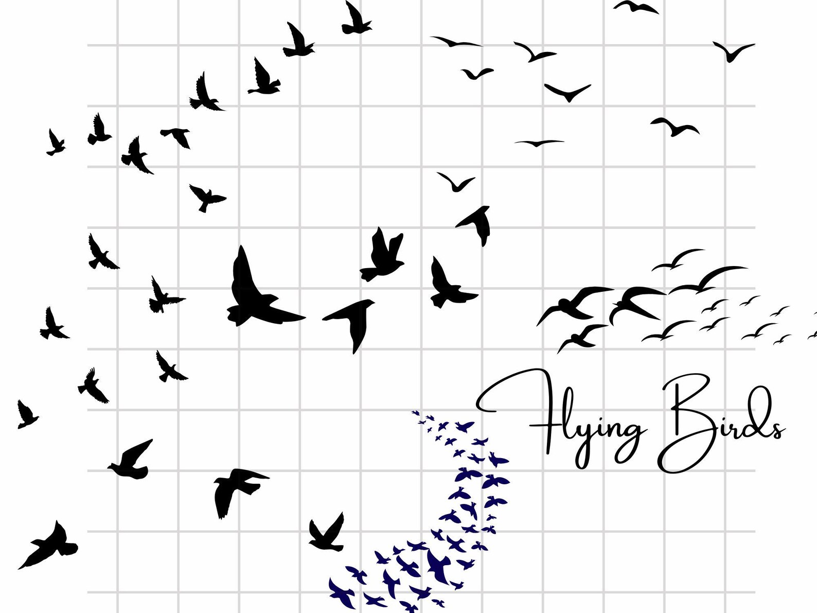 Flock of Birds Svg Bundle\ SVG\ JPG\ PNG\ Commercial Use\ Digital Cut ...