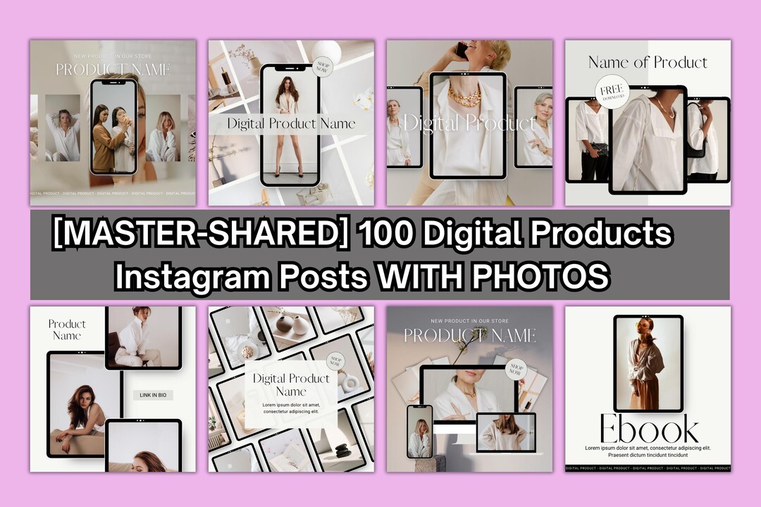 Printable Instagram Post Templates Bundle | Editable Social Media ...