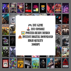 Custom Video Game Poster | Personalized Game Cover Art | Printable Wall ...