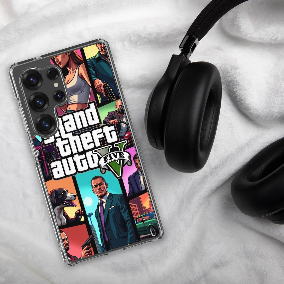 GTA 5 Samsung Clear Case – Gaming Phone Cover for Galaxy S24 to S25 ...