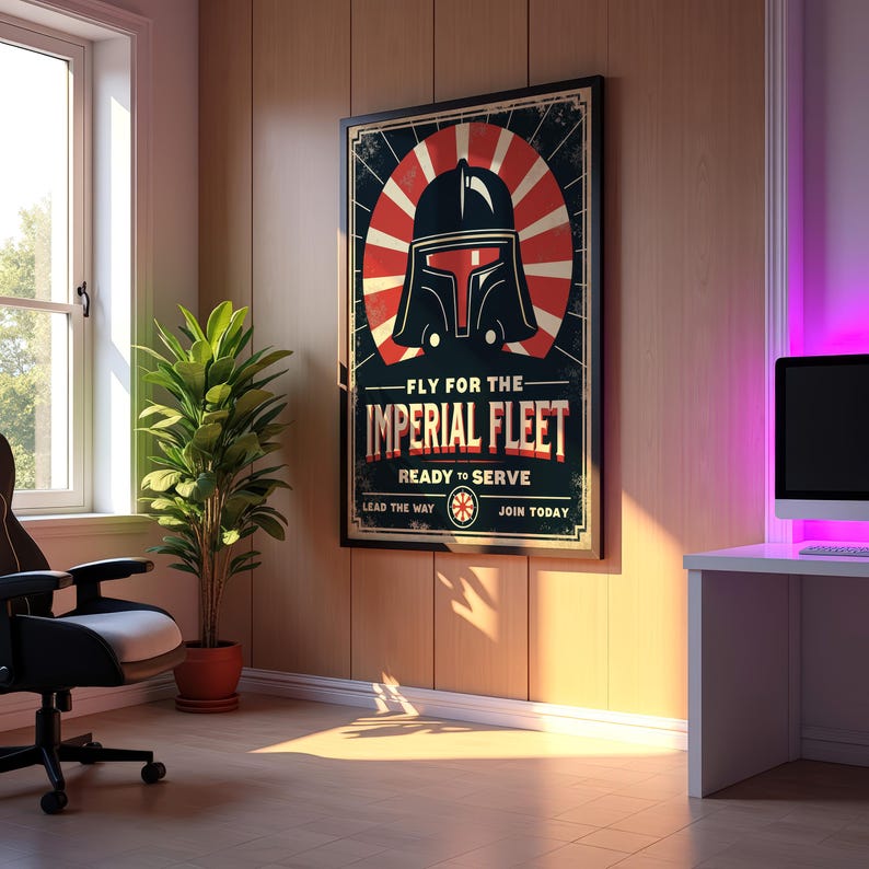 Star Wars Retro Propaganda Poster Set: 6 Sci-fi Digital Prints (18x24 ...