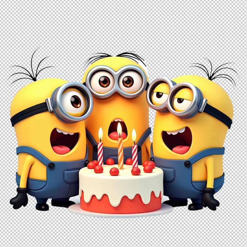 Minion Birthday Clipart Bundle 32 Png Designs Party Decor Instant