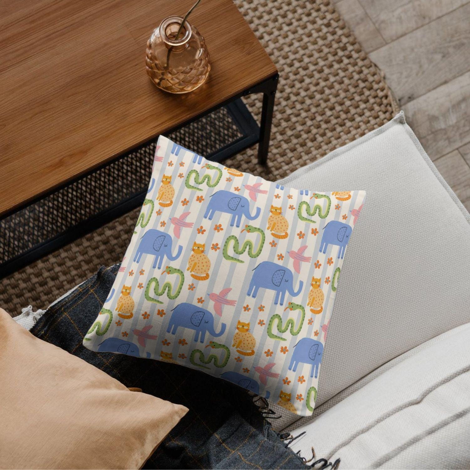 Zoo Seamless Repeat Pattern, Nursery Animals Fabric Design, Jpeg ...