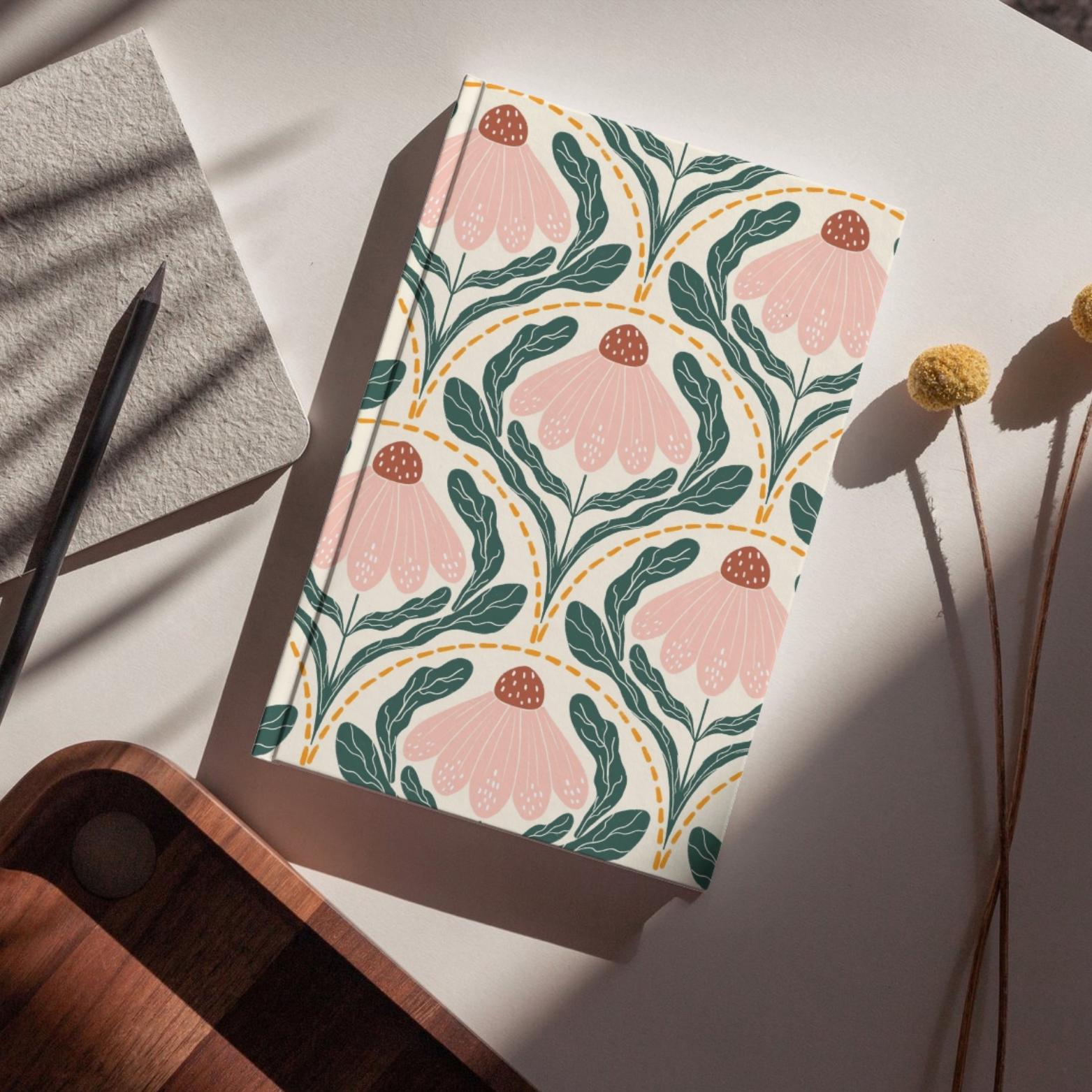 Retro Floral Seamless Pattern: Hand-painted Pink Flowers (digital ...