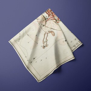 Auriga Star Map Bandana, Vintage Astronomy Art Scarf, Old Money ...