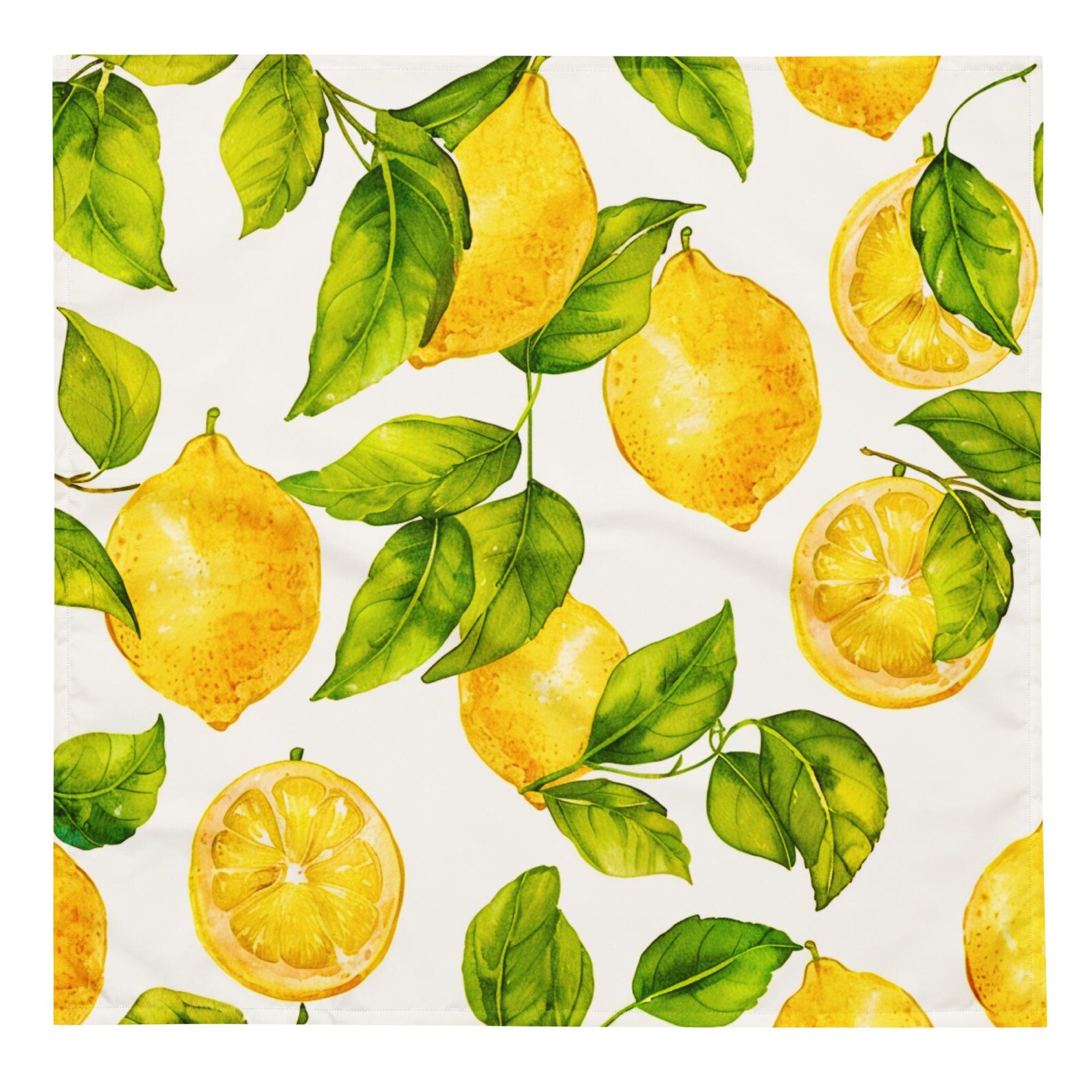 Lemon Print Scarf, Italian Summer Bandana, Amalfi Coast Headscarf ...